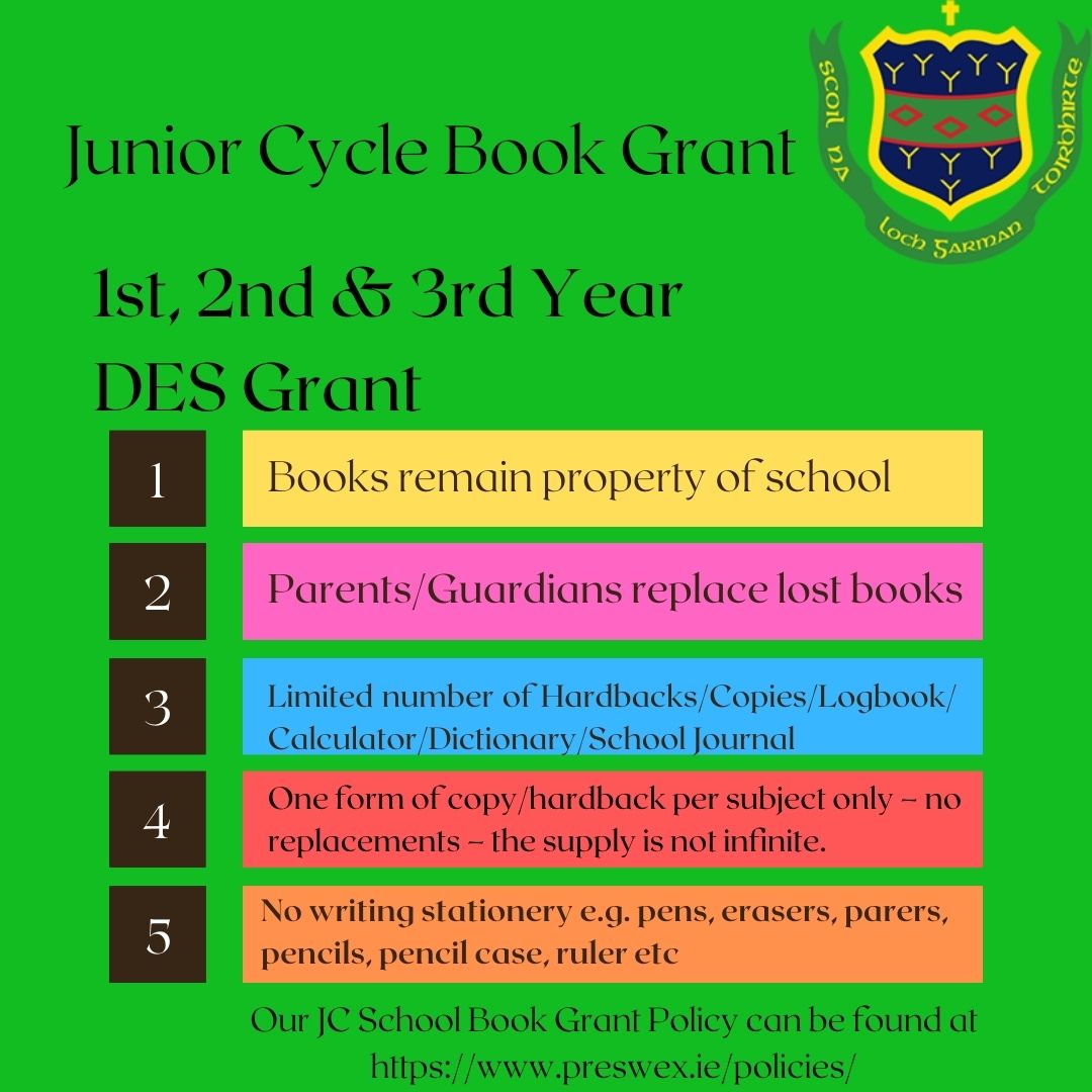 Information for 2024/2025 – Presentation Secondary School